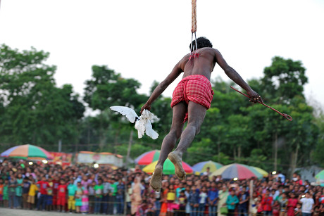 Hindu Devotee Iron Hooks Piercing His Editorial Stock Photo - Stock ...