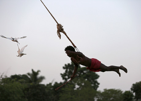 Hindu Devotee Iron Hooks Piercing His Editorial Stock Photo - Stock ...