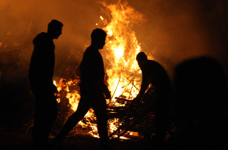 Easter Custom Lambradja Bonfire Lit Mark Editorial Stock Photo - Stock ...