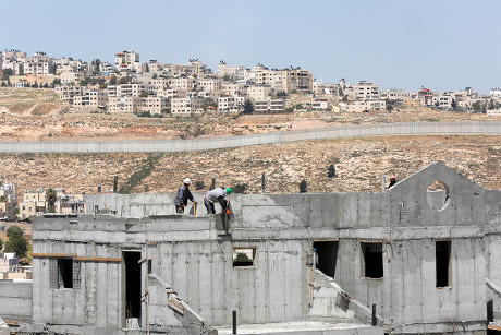 Palestinian Construction Workers Work On New Editorial Stock Photo ...