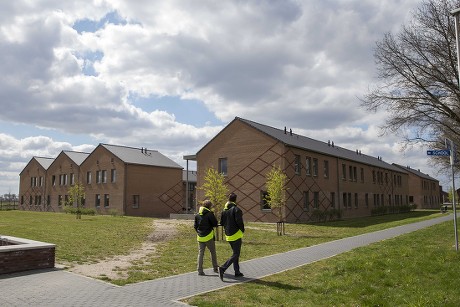 Refugees Walk Through Centre Newly Contructed Editorial Stock Photo ...