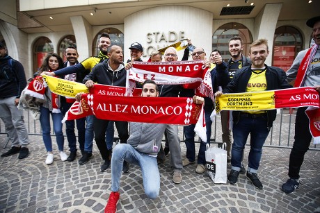 Supporters Monaco Borussia Dortmund Arrive Uefa Editorial Stock Photo ...