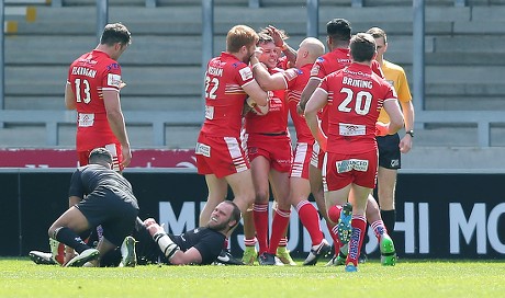 Salfords Gareth Obrien Scores Thie 4th Editorial Stock Photo - Stock ...