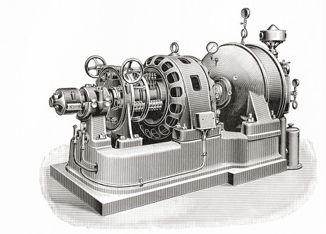 150 Kilowatt Curtis Turbine Machine Meyers Editorial Stock Photo ...