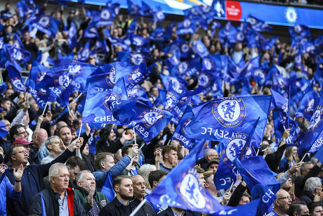 Chelsea Fans Wave Their Flags Editorial Stock Photo - Stock Image ...