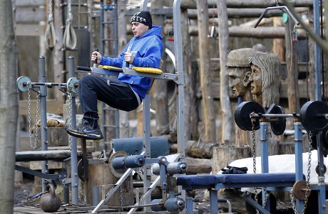 Russian Man Exercises Local Resident Built Editorial Stock Photo ...