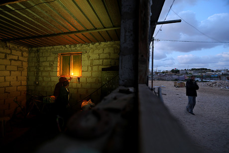 Palestinian Refugee Man Uses Candle Light Editorial Stock Photo - Stock ...