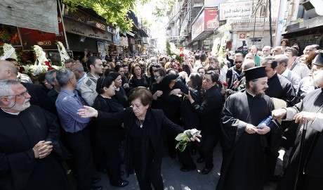 __COUNT__ Funeral of Syrian men found in Lebanon, Damascus, Syria - 25 ...