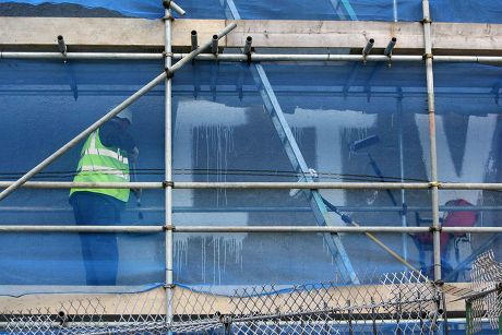 Banksy One Nation Under Cctv Graffiti Editorial Stock Photo - Stock ...