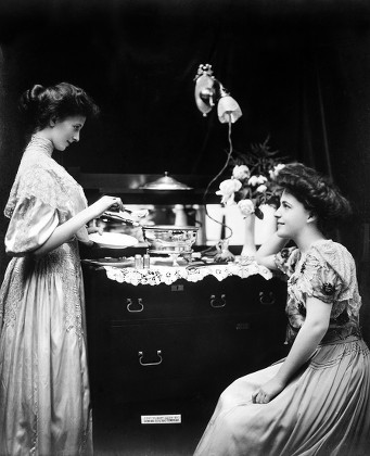 Electric Cookware 1908 Woman Serving Food Editorial Stock Photo - Stock ...