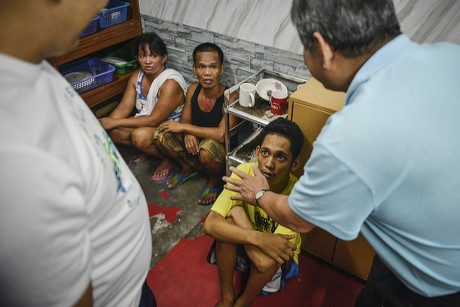 Filipino Detainees Crouch On Floor During Editorial Stock Photo - Stock ...