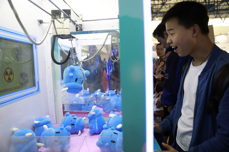 Visitor Looks Machine Picking Soft Toy Editorial Stock Photo - Stock ...