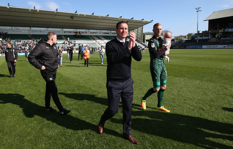 Plymouths Manager Derek Adams Salutes Home Editorial Stock Photo ...