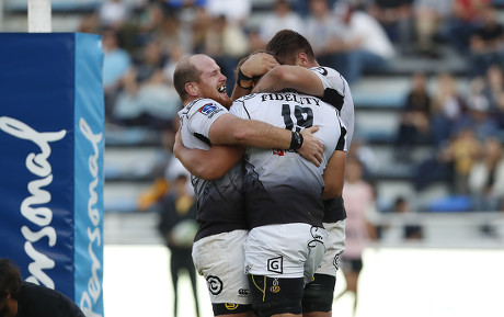 South African Sharks Players Celebrate After Editorial Stock Photo ...