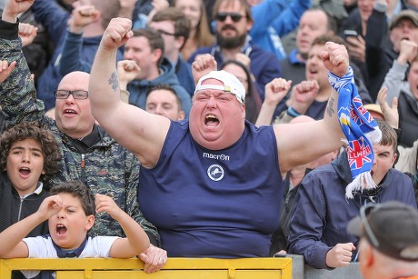 Millwall Fan Celebrates Final Whistle During Editorial Stock Photo ...