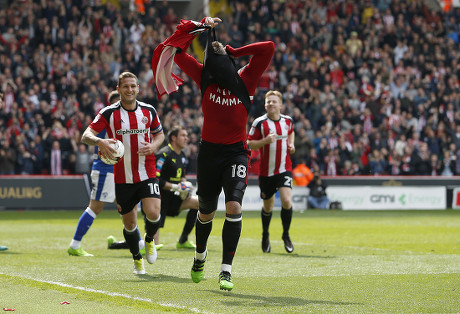 Kieron Freeman Sheffield United Celebrates Scoring Editorial Stock ...