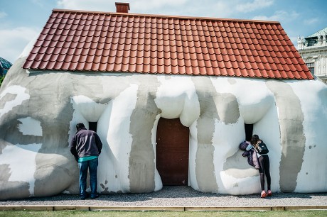 Two People Look Into Sculpture Fat Editorial Stock Photo - Stock Image ...