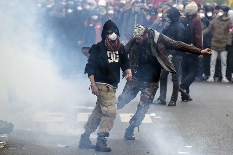 Protester Kicks Back Teargas Pallets Clashes Editorial Stock Photo ...