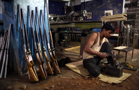 Indian Worker Process Making Part Gun Editorial Stock Photo - Stock ...