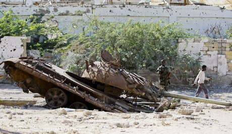 Somali Government Soldier Takes Photo Destroyed Editorial Stock Photo ...