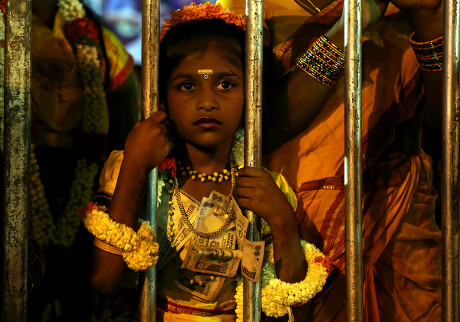 Indian Hindu Girl During Hindu Festival Editorial Stock Photo - Stock ...