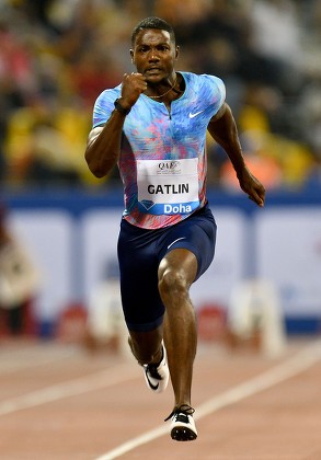 Justin Gatlin United States Sprints During Editorial Stock Photo ...