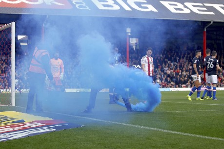 Blackburn Rovers Fans Throw Flare On Editorial Stock Photo - Stock ...