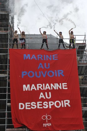 Members Feminist Activist Group Femen Gesture Editorial Stock Photo ...