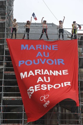 Members Feminist Activist Group Femen Gesture Editorial Stock Photo ...