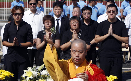 Buddhist Monk C Chants His Prayers Editorial Stock Photo - Stock Image ...