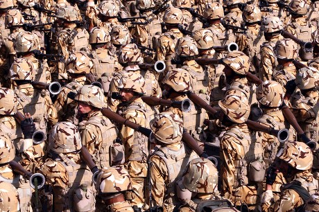 Iranian Army Soldiers During Military Parade Editorial Stock Photo ...