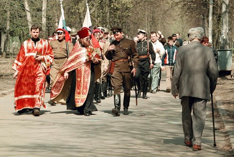 Moscow Russian Federation Procession Military Church Editorial Stock ...