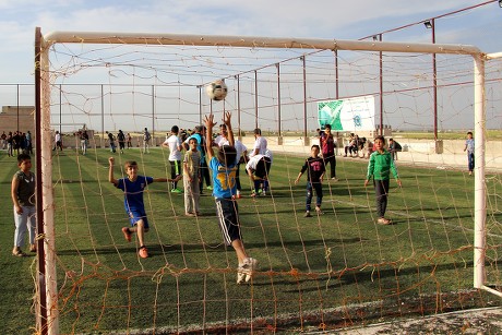 Syrian Children Play Soccer During Halftime Editorial Stock Photo ...