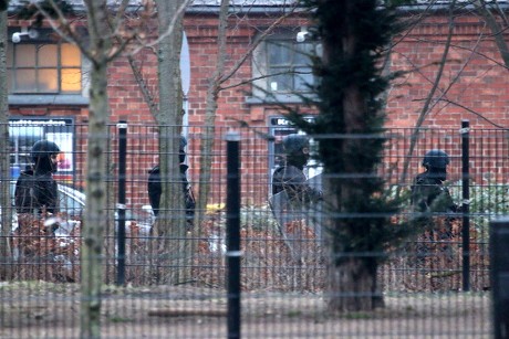 Policemen Search Area Where Shots Were Editorial Stock Photo - Stock ...