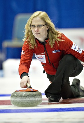 Canadas Skip Amber Holland Delivers Stone Editorial Stock Photo - Stock ...