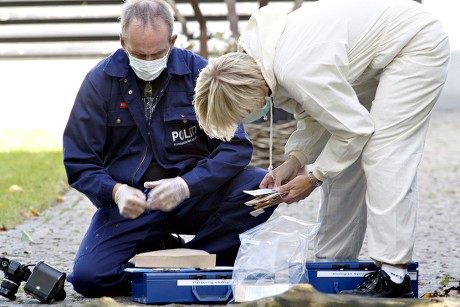 Police Technicians Inspect Site After Golden Editorial Stock Photo ...