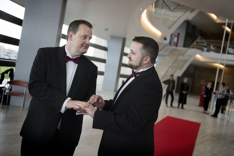 Frank Dermody Jonathan Neville Ireland Married Editorial Stock Photo ...