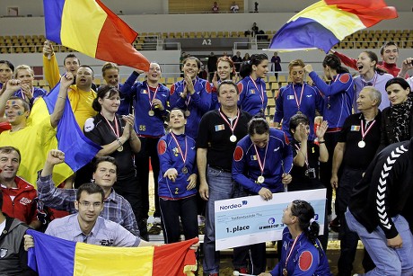 Players Romanian National Handball Team Celebrate Editorial Stock Photo ...
