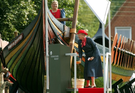 Danish Queen Margrethe Participates Naming Viking Editorial Stock Photo ...