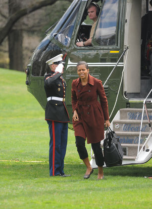Michelle Obama Steps Off Marine One Editorial Stock Photo - Stock Image ...