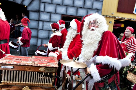 Santa Claus All Over World Take Editorial Stock Photo - Stock Image ...
