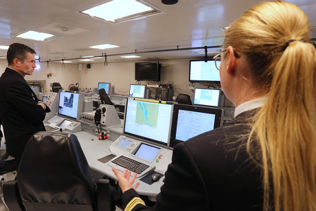 Navy Officers Stand Operation Command Center Editorial Stock Photo ...