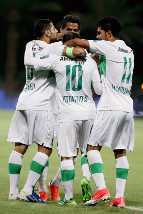Alahli Players Celebrate Goal During Saudi Editorial Stock Photo ...