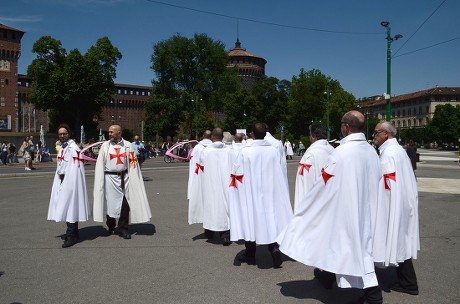 Knights Templar Cavalieri Templari Parade Front Editorial Stock Photo ...