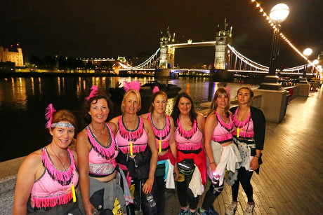 Participants Tower Bridge Wearing Decorated Bras Editorial Stock Photo ...