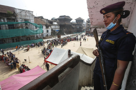 Security Officer Stands Guard Nepalese People Editorial Stock Photo ...
