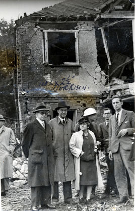 Germanyrocket Shelldamage Chiswick London After V2 Editorial Stock ...
