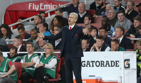 Arsenal Manager Arsene Wenger Looks Frustrated Editorial Stock Photo ...