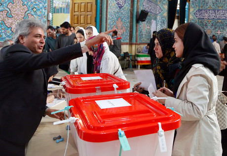 Iranians Cast Their Ballot During Iranian Editorial Stock Photo - Stock ...