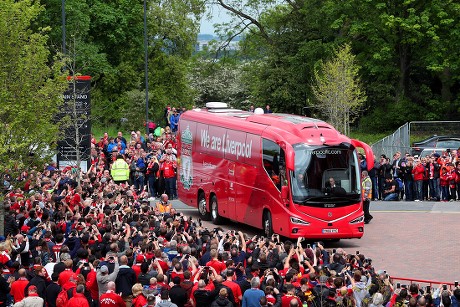 Liverpool Team Bus Arrives Ahead Premier Editorial Stock Photo - Stock ...